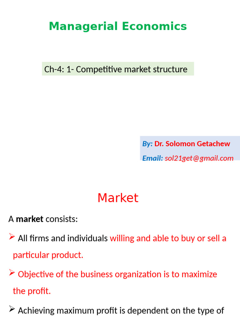 CH 4 1 Competitive Market Structure | PDF