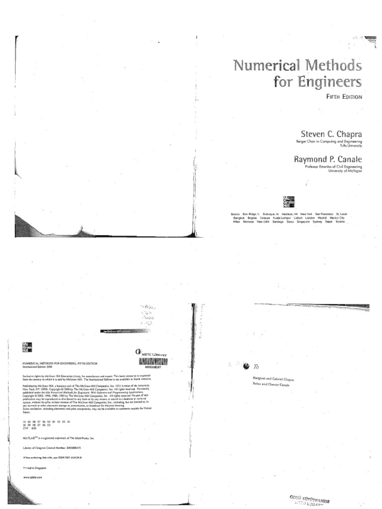 Numerical Methods For Engineers 5ed - Chapra | PDF