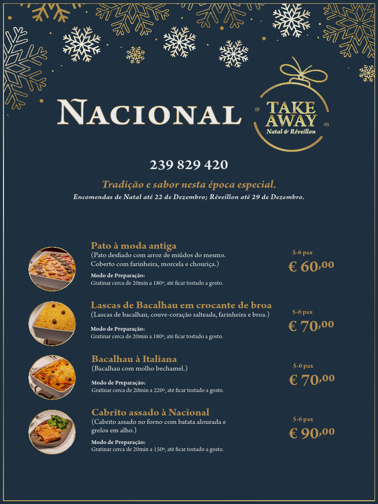 Menu Take Away 2024 | PDF