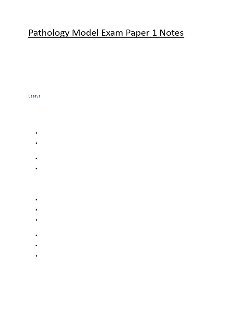 Pathology Decipher Notes Paper 1 | PDF