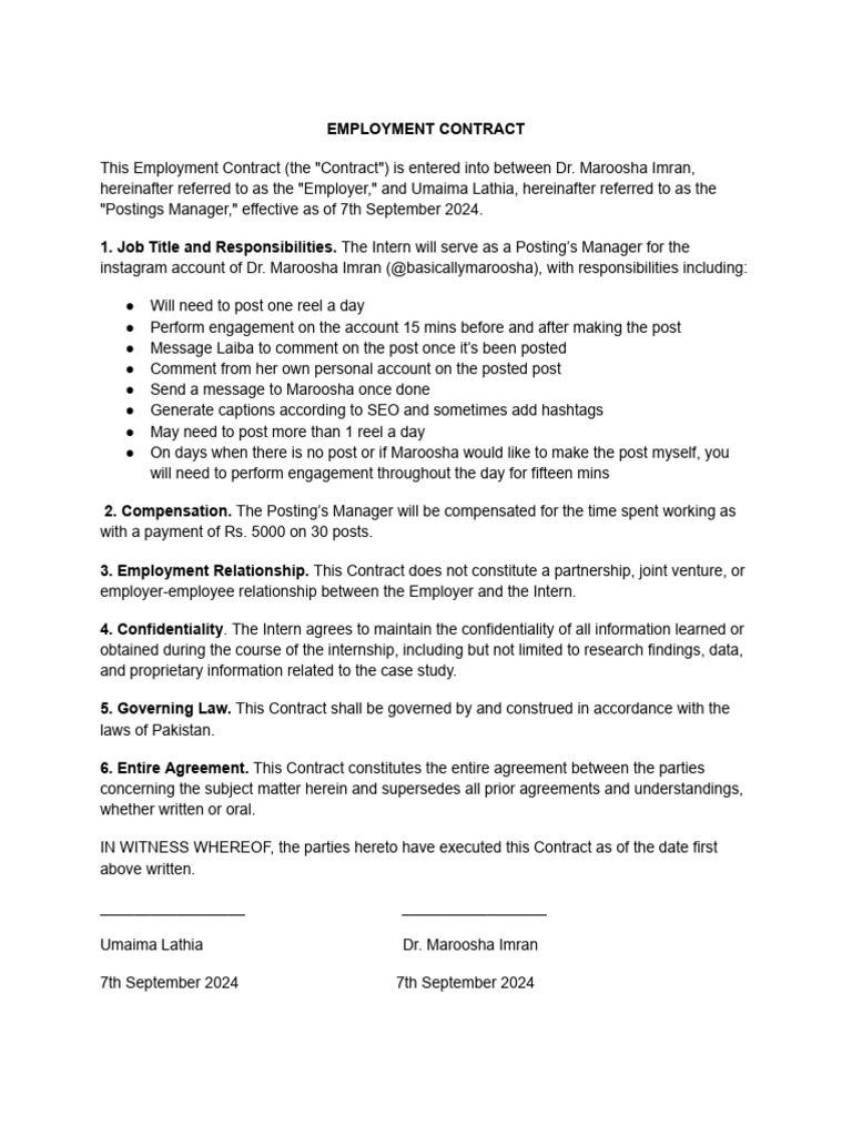 Contract | PDF