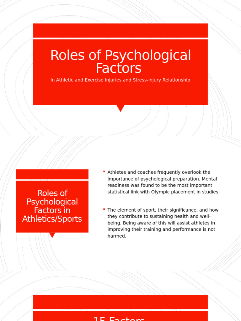 Roles of Psychological Factors | PDF