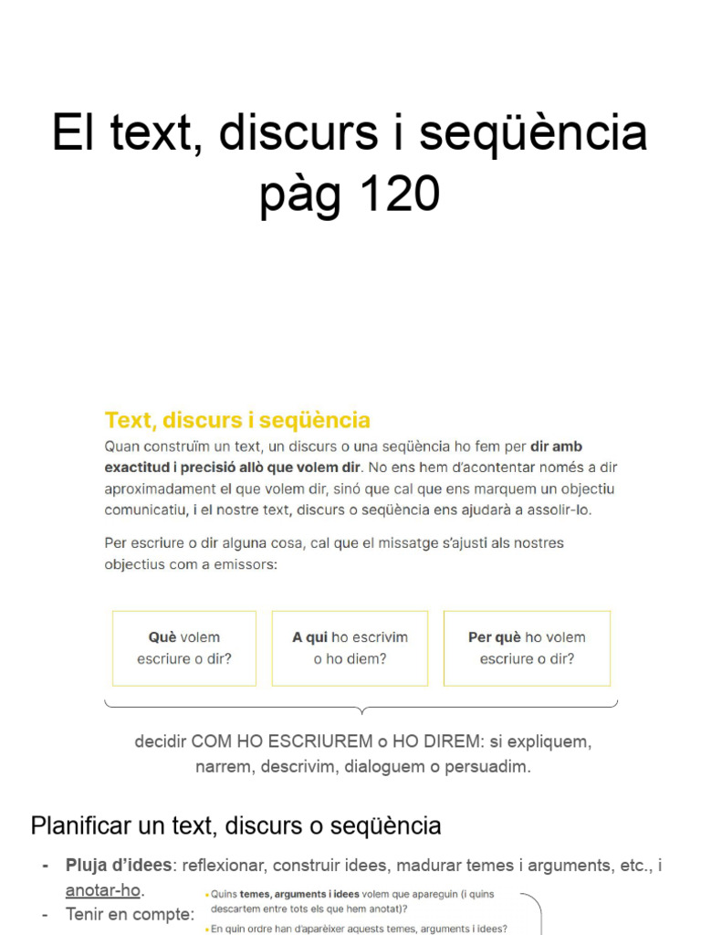 El Text, Discurs I Seqüència | PDF