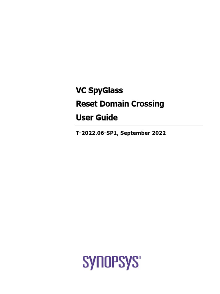 VC SpyGlass RDC UserGuide | PDF