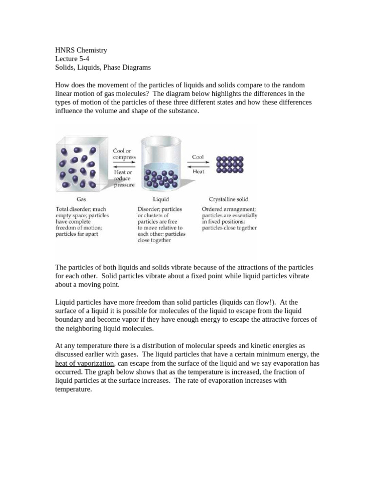 Liquids Solids Phase Diagrams | PDF