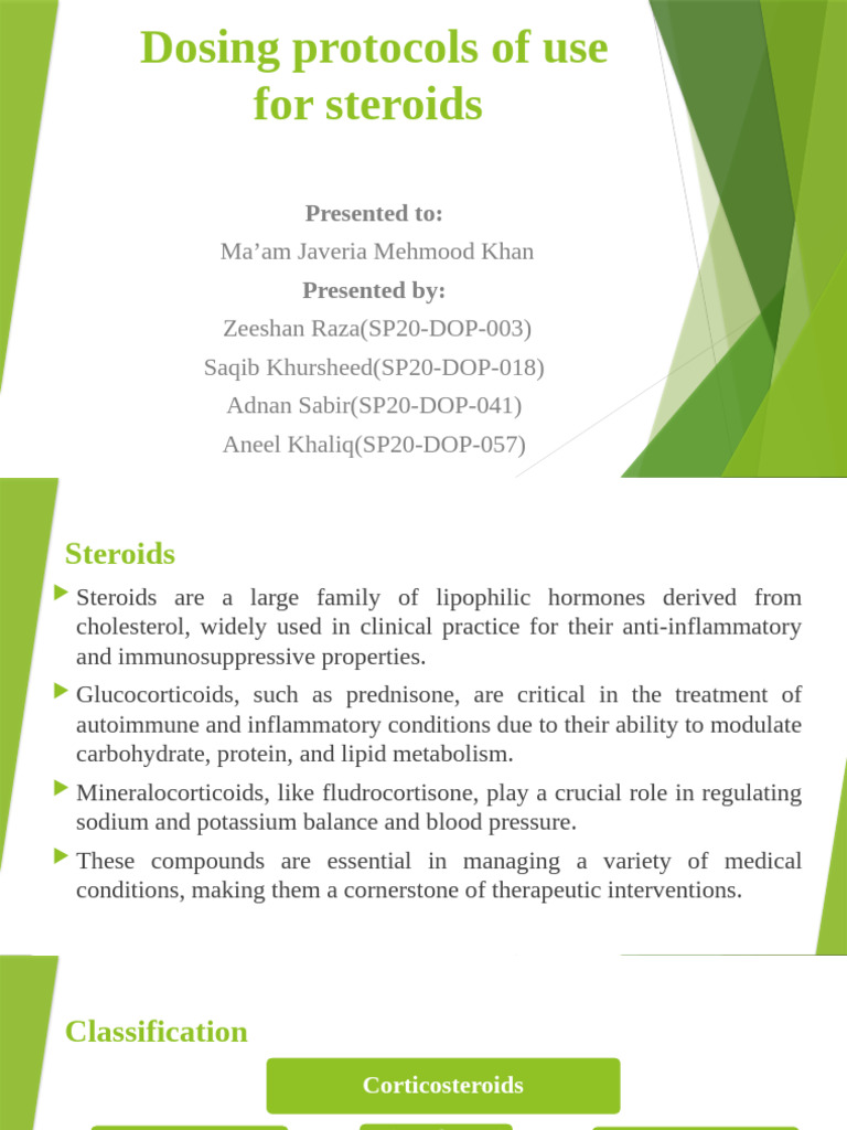 Dosing Protocols For Use of Steroids | PDF