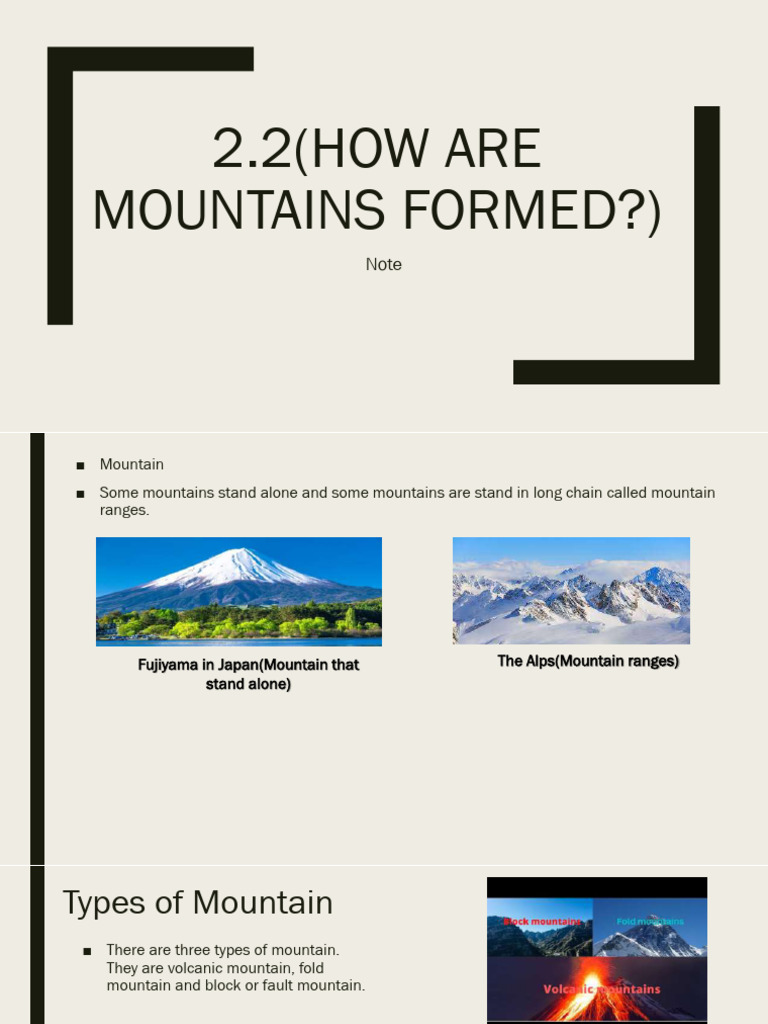 2.2(How are mountains formed)(Notes) | PDF