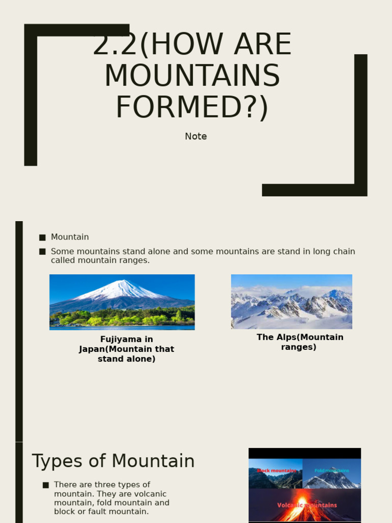 2.2(How are mountains formed)(Notes) | PDF