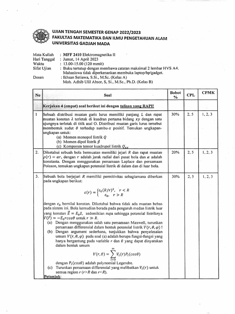 Pembahasan UTS Elmag II 2023 | PDF