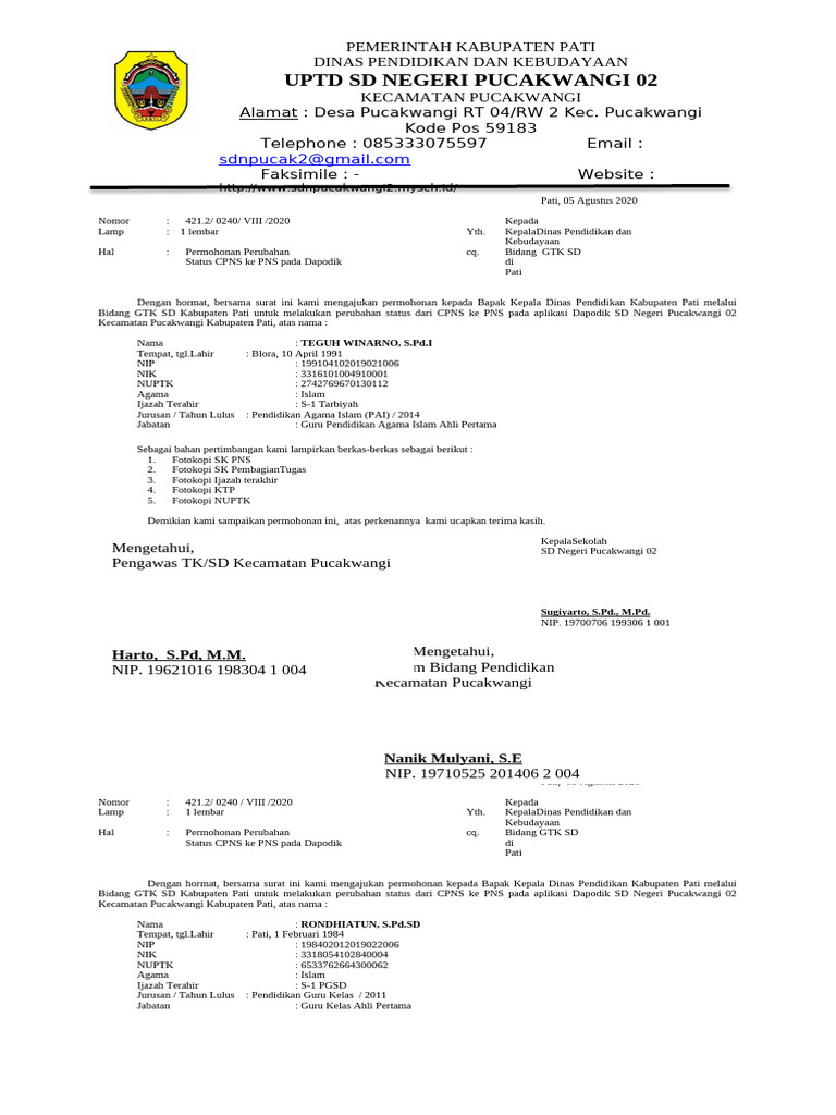KOP SD PUCAK 2 Kosongan | PDF