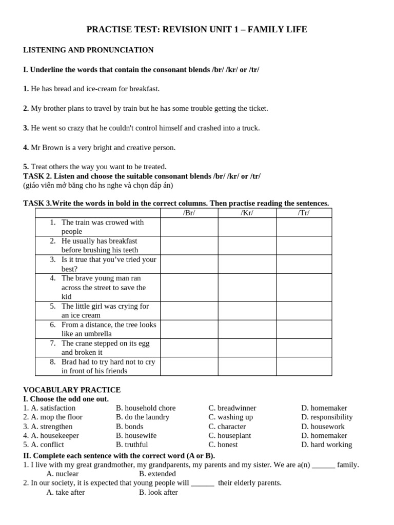 Practise Test U1 | PDF