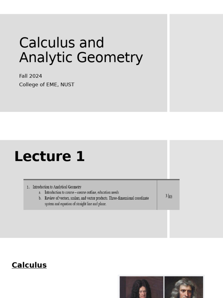 calculus lecture 1 | PDF