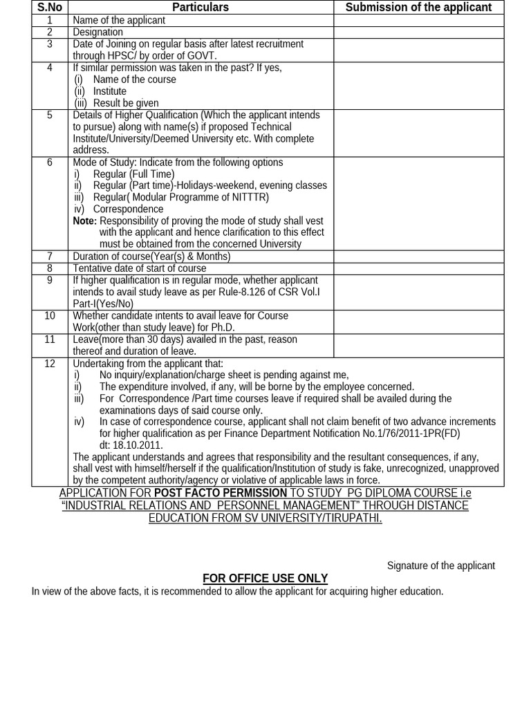 NOC Application form | PDF