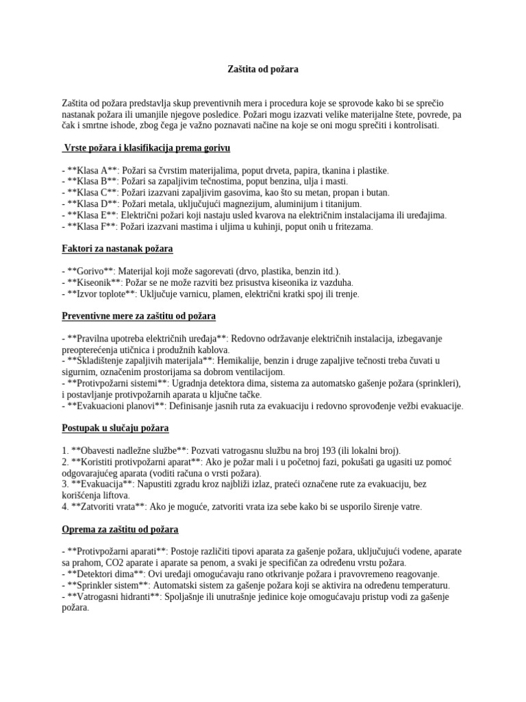 Praksa II-2 Zastita Od Pozara | PDF