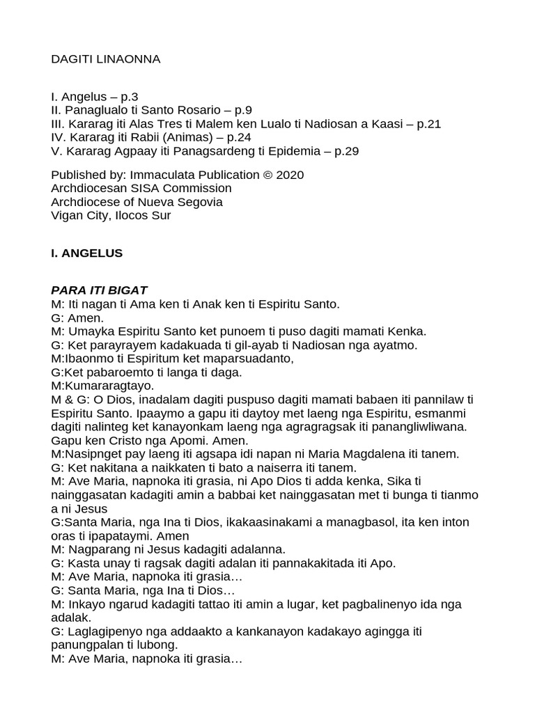 Kararag From Mary of Hope | PDF | Christian Prayer | Syntax