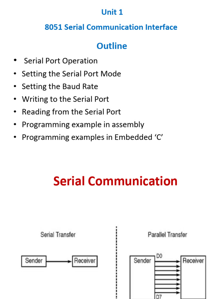 Serial Communicationl 8051 | PDF