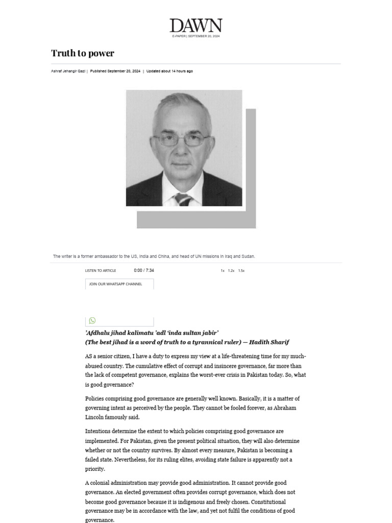 Truth To Power - Newspaper | PDF