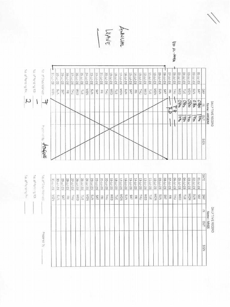 Argene Timesheet J | PDF