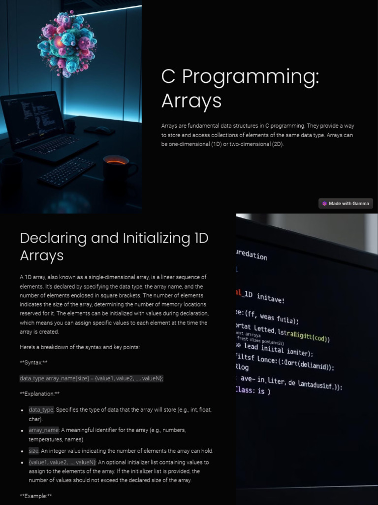 C Programming Arrays | PDF