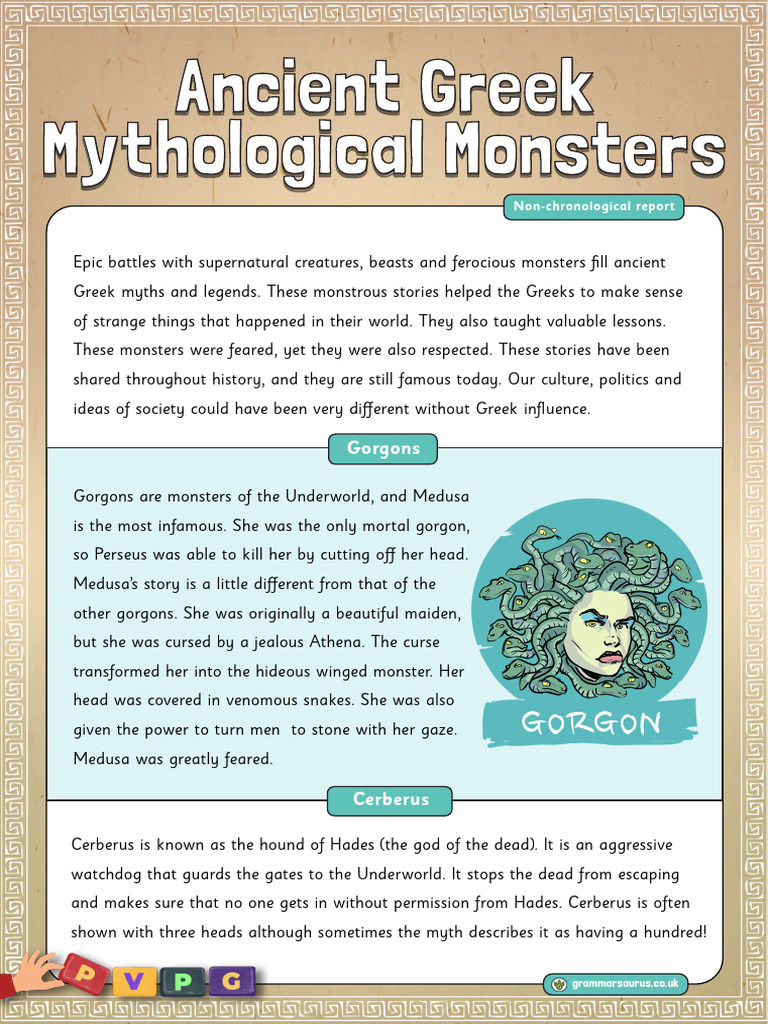 Ancient Greek Mythological Monsters - PVPG Y5 | PDF