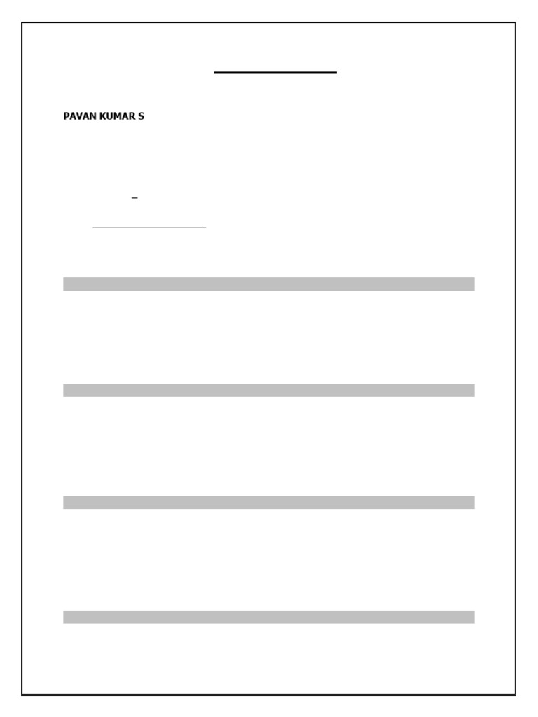 Pavan Kumar CV Updated | PDF