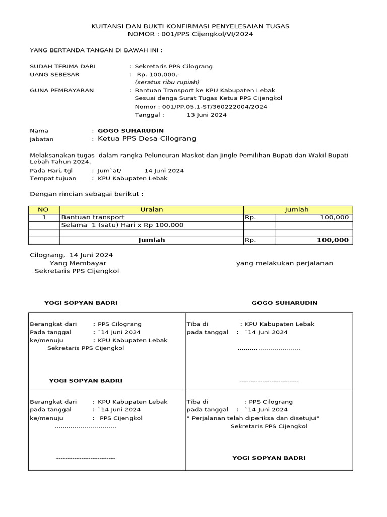 Surat Visum PPS Cijengkol | PDF
