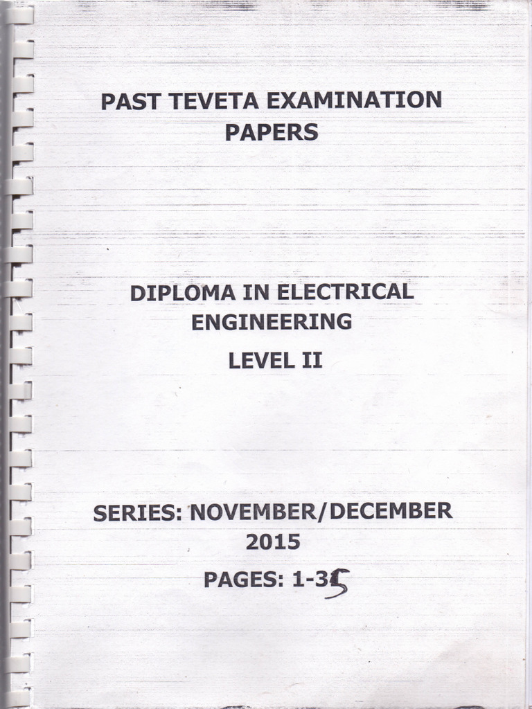 Diploma in Electrical Engineering Level 2 December 2015 | PDF