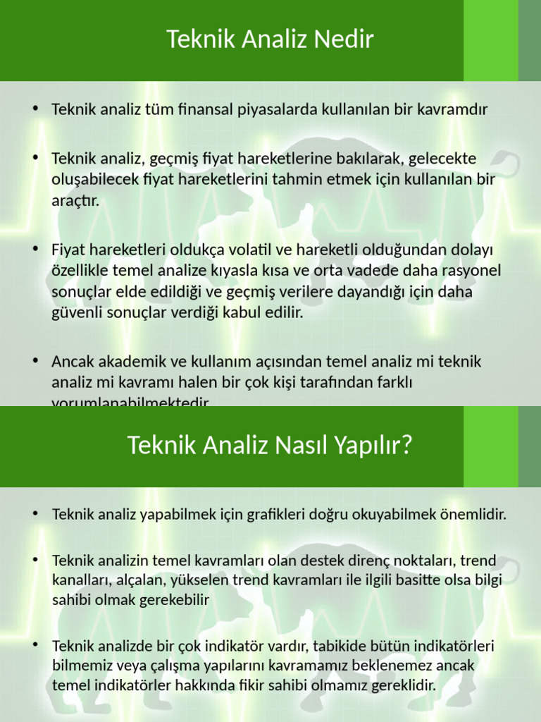 Basit Teknik Analiz Notlar | PDF