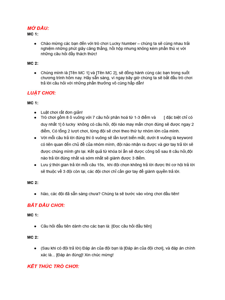 Script MC Review | PDF