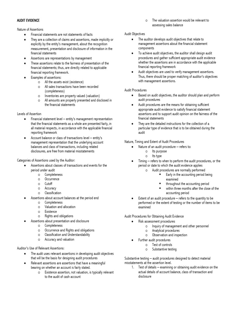 Handout-5-Audit-Evidence | PDF