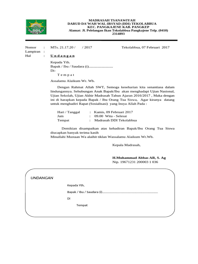 Undangan Rapat | PDF