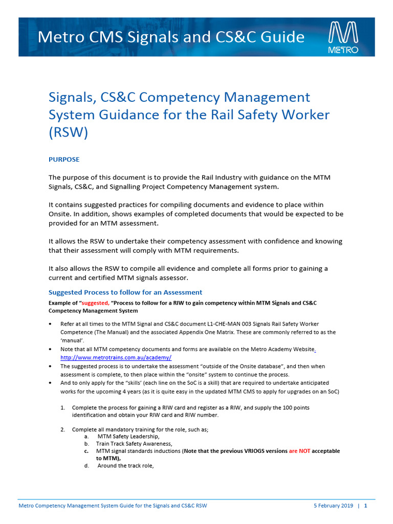 MTM Signals CMS Complete Guide February 2019 | PDF