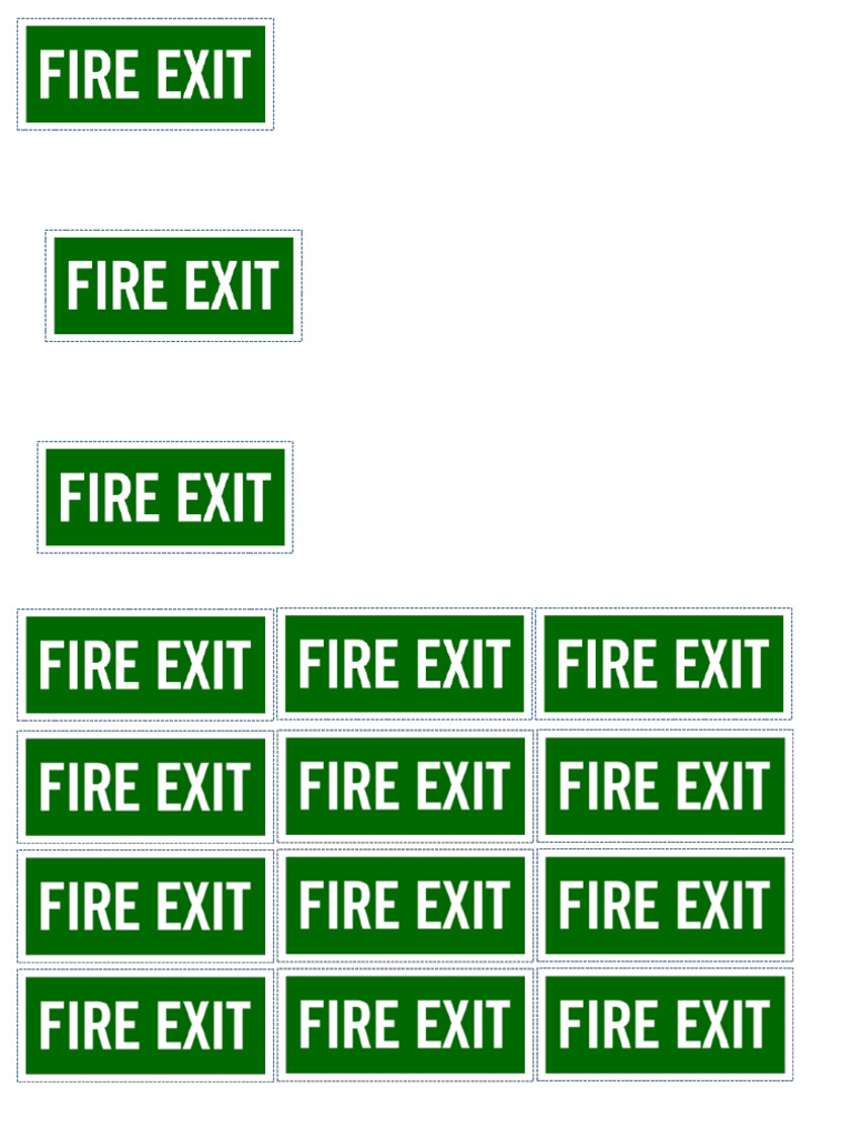 Fire Exit Sign (Autosaved) | PDF
