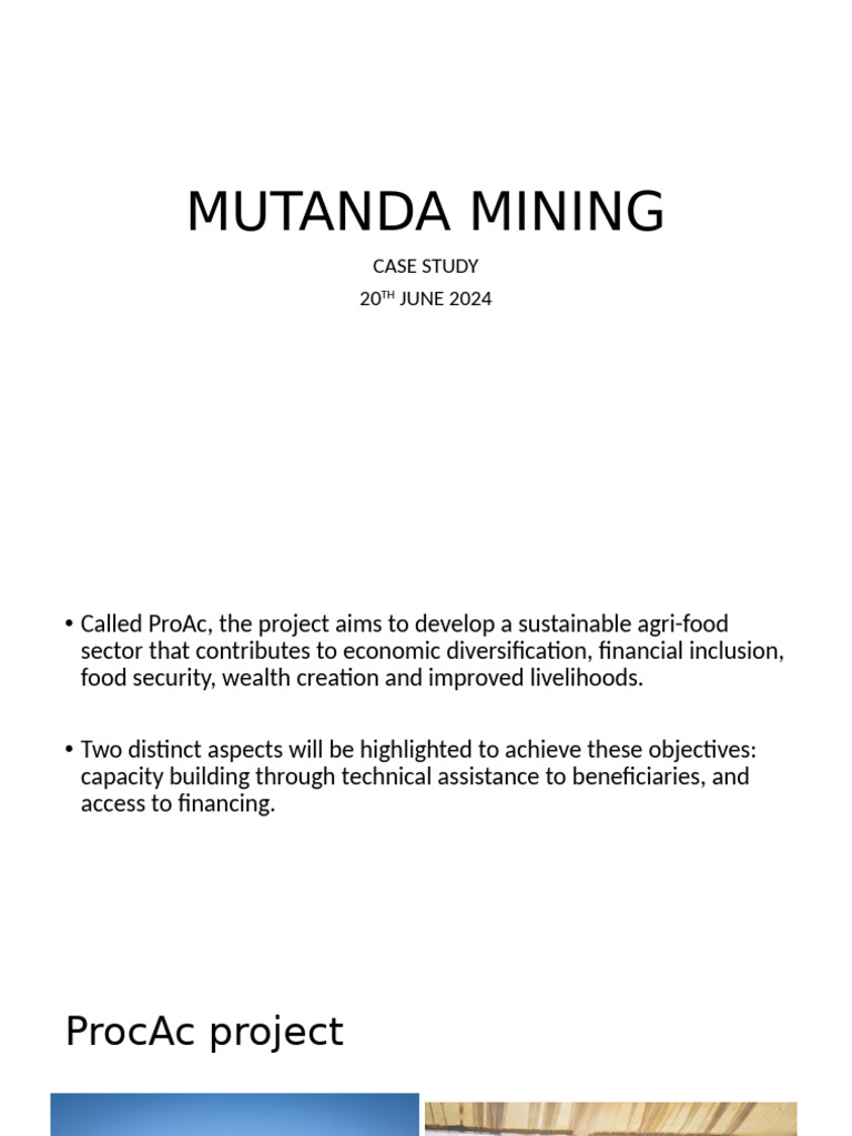 MUTANDA MINING Case Study | PDF