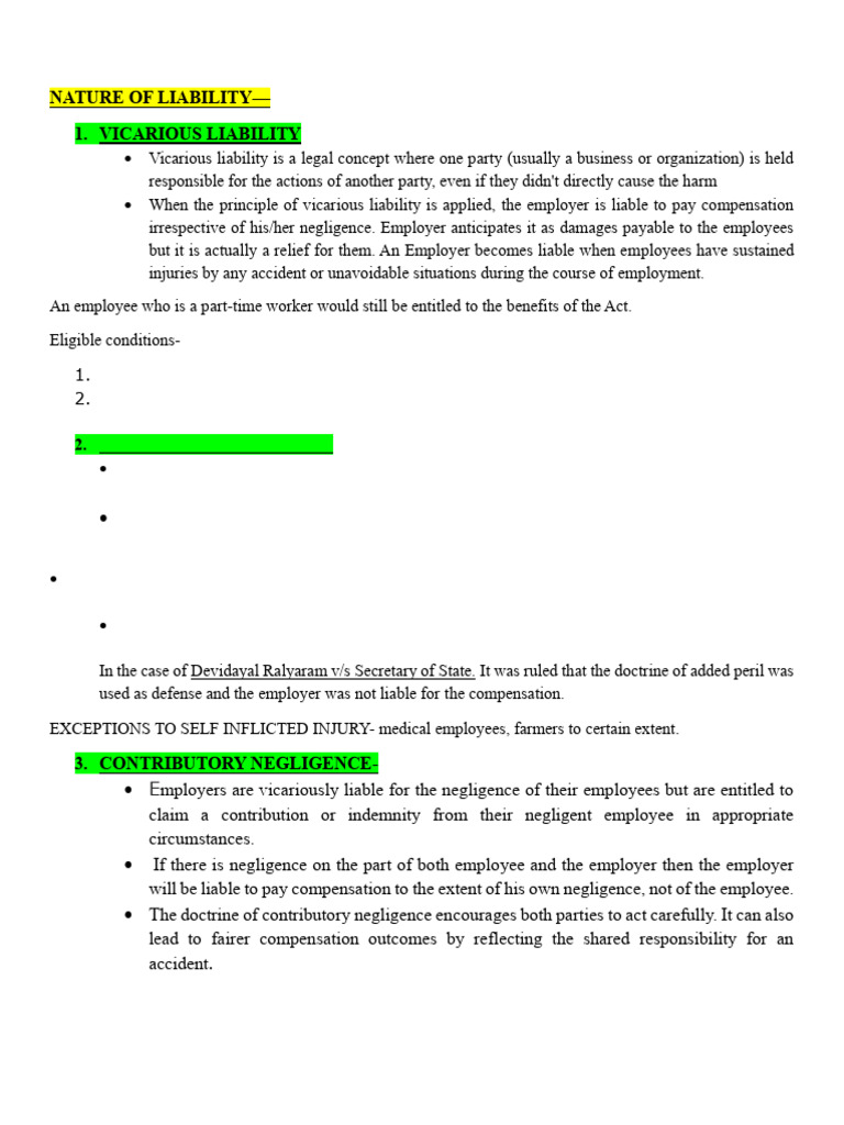 Understanding Added Peril in Liability | PDF | Legal Liability | Employment