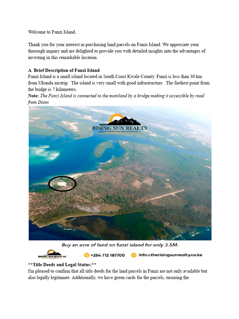 Welcome To The FUNZI ISLAND | PDF | Economies | Business