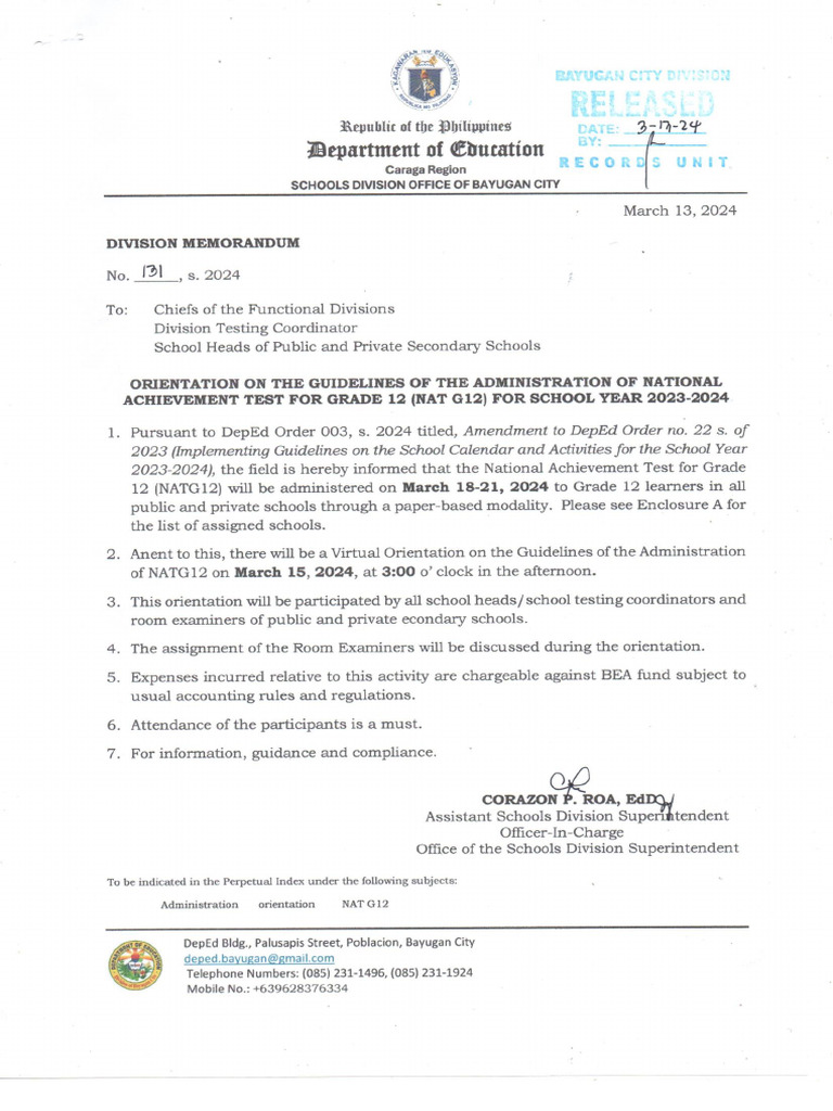 Nat G12 2024 Pdf