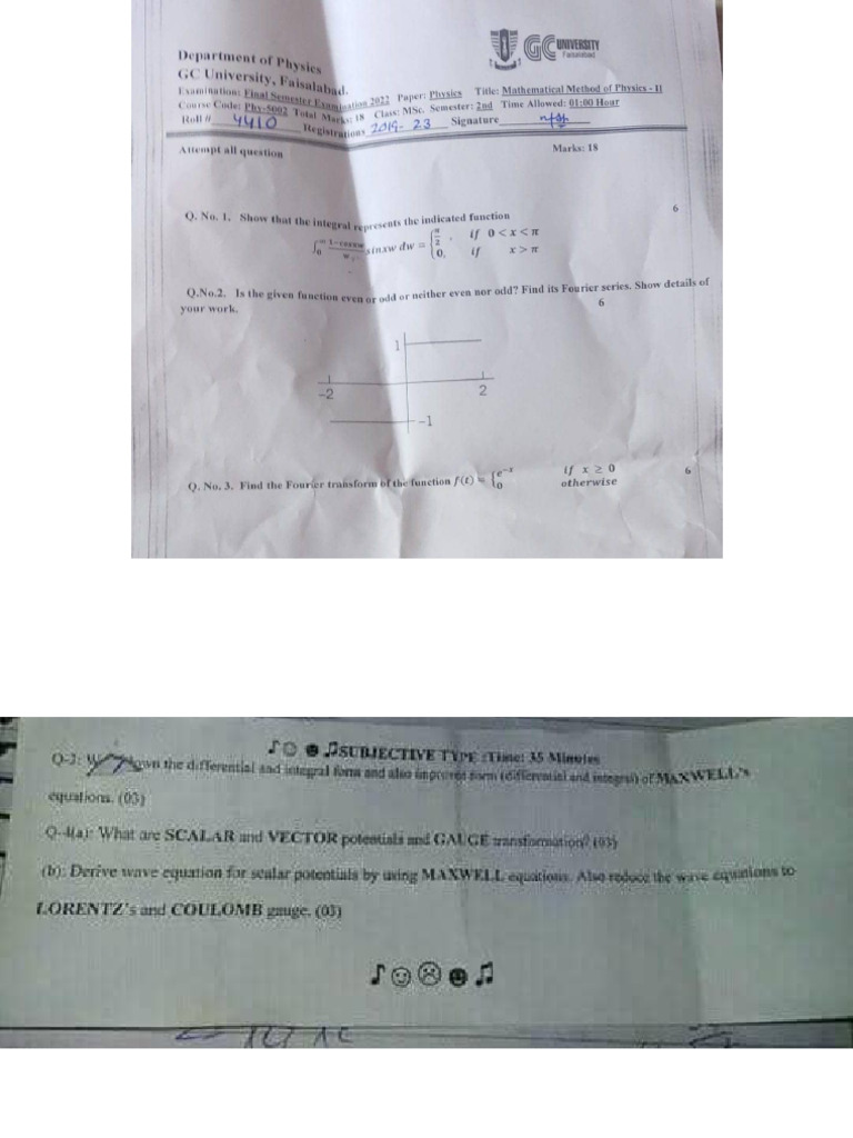 past paper phy 6 | PDF