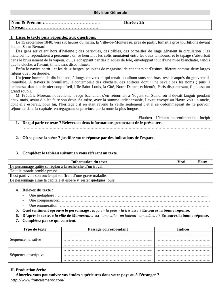 Évaluation Diagnostique 1 Bac | PDF