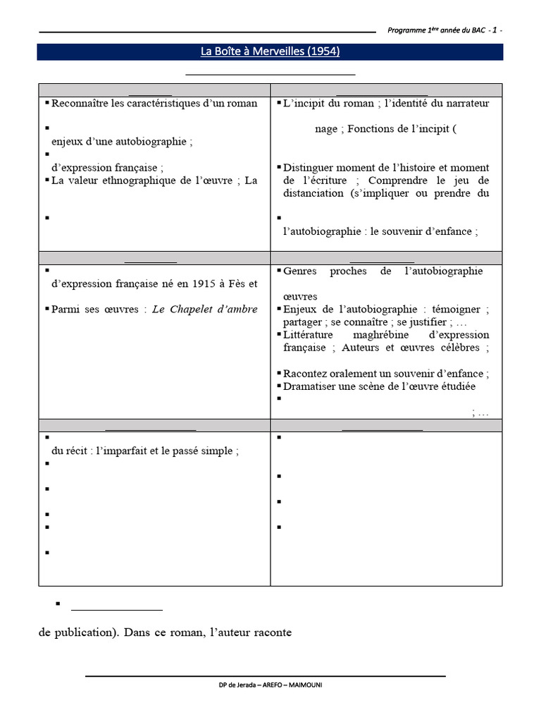 1ere Annee Bac | PDF