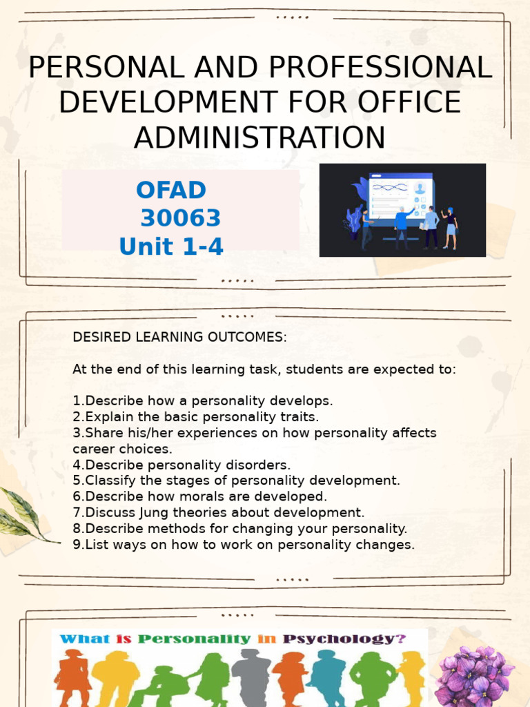 Personal and Professional Development Unit 1 4 | PDF