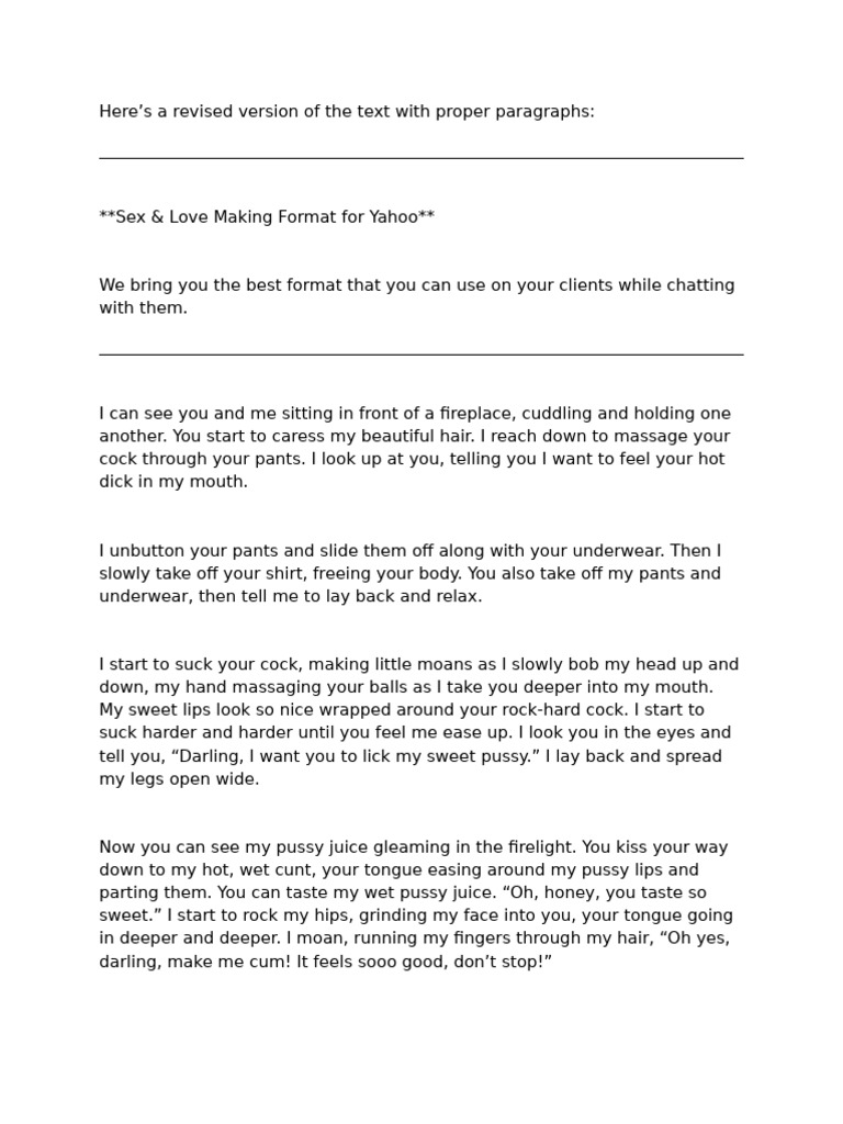 Love and Sex Fmt | PDF