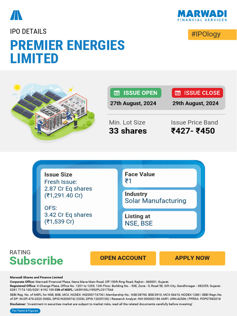 Premier Energies IPO Overview 2024 | PDF | Economies | Renewable Energy