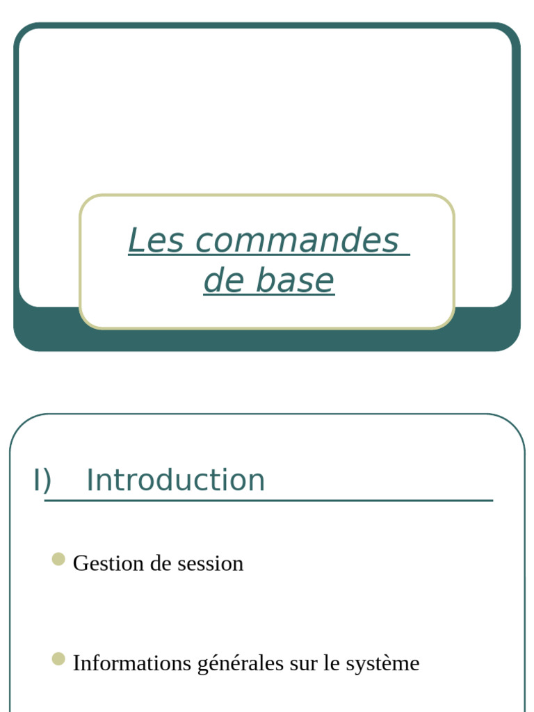2.les Commandes de Base | PDF