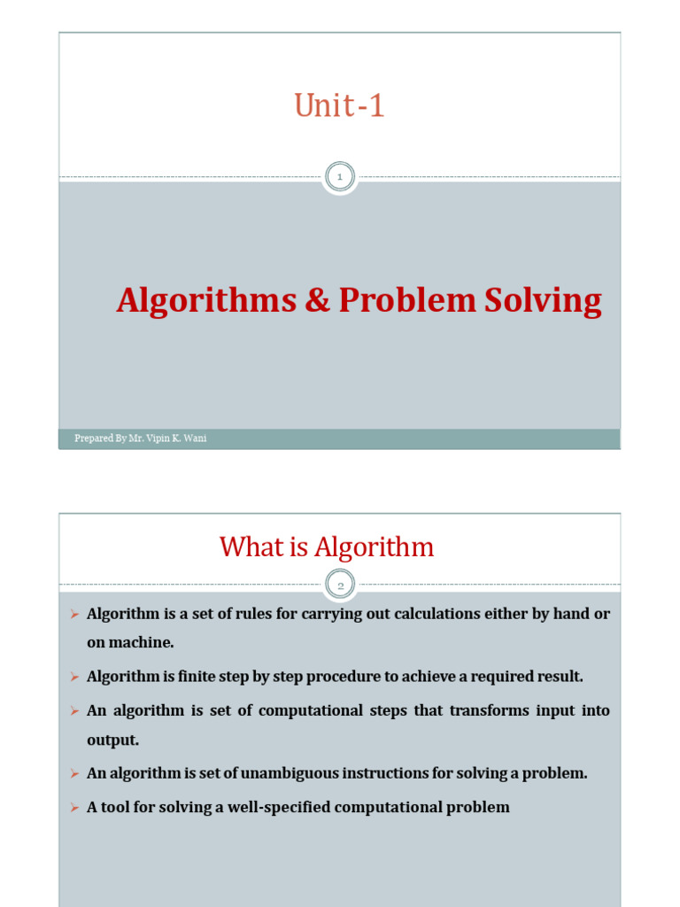 daa-unit-1algorithms-problem-solving | PDF