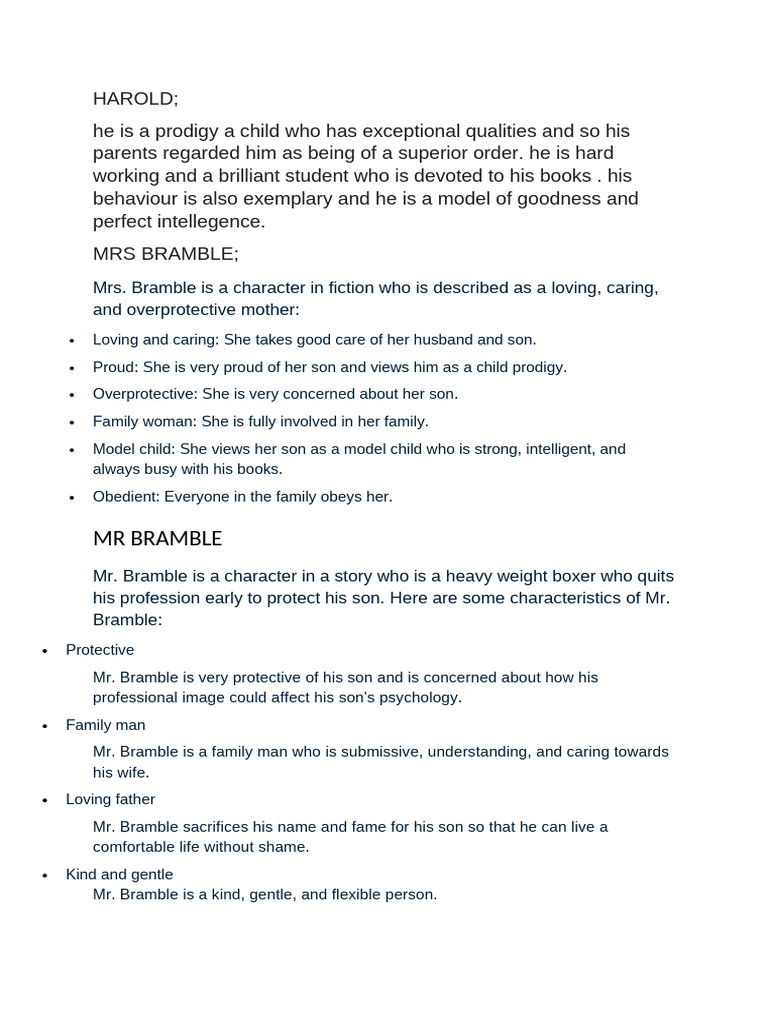 Harold Questions | PDF