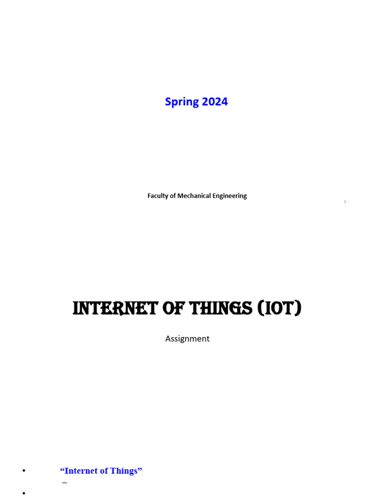 Lecture 10 IOT Assignment | PDF