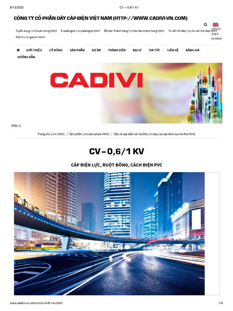 Duong Kinh Day CV Cadivi | PDF