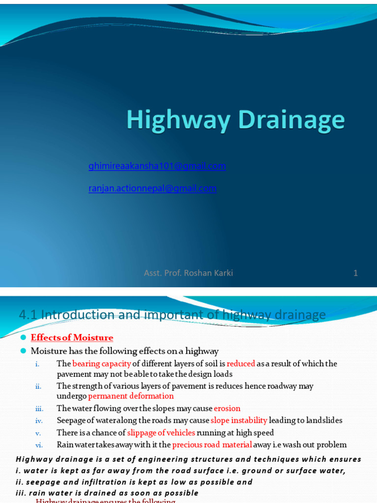 Highway Drainage | PDF