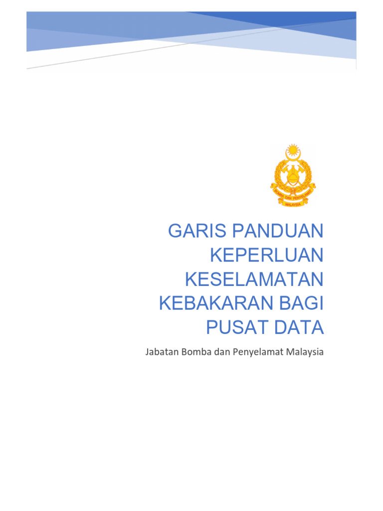 Garis Panduan Keperluan Keselamatan Kebakaran Bagi Pusat Data | PDF
